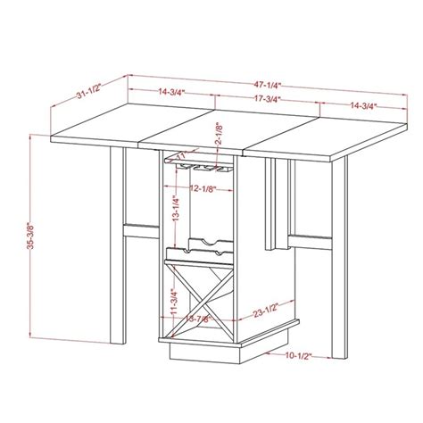 Thinkstar Rustic Wood Expandable Counter Height Table In Brown