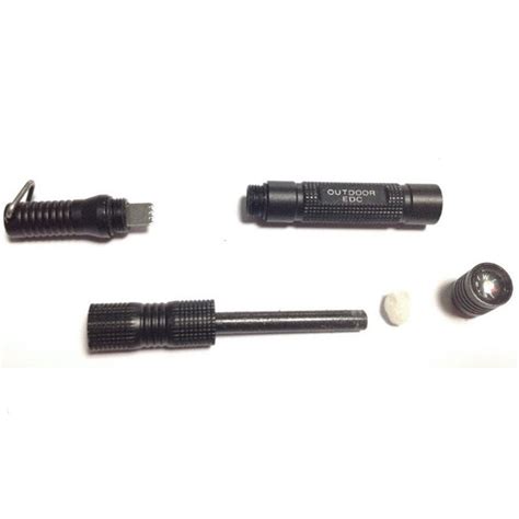 New Fire Starter Waterproof Flintstone Cnc Magnesium Bar Orange — G