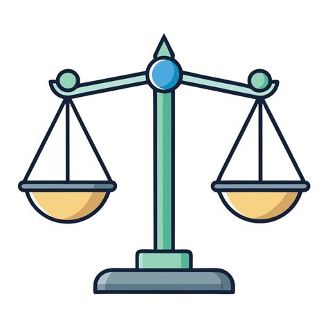 Classic Scales Of Justice Symbol Representing Balance Fairness And