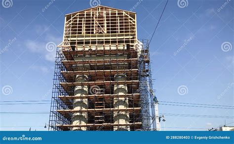 Scaffolding Architecture For The Restoration Of The Construction Of A