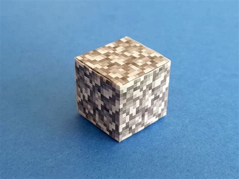 Origami Minecraft Cobblestone Block Texture And Template