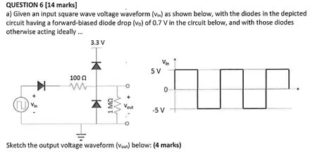 Solved QUESTION Marks A Given An Input Square Wave Chegg