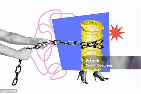 복합 3d 콜라주 트렌드 아트웍 템플릿 무역 시장 달러 투자 부 디자인 손 잡기 철 사슬 말뚝 동전 산책 다리 0명에 대한 스톡 사진 및 기타 이미지 Istock