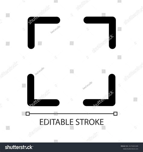 Full Screen Mode White Linear Ui Stock Vector Royalty Free 2171021105 Shutterstock