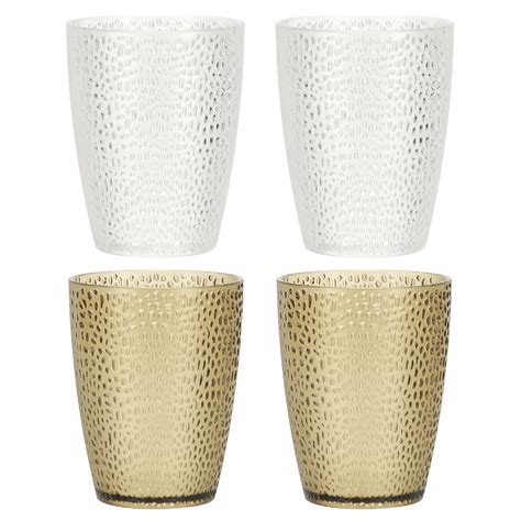 Uxcell Clear Plastic Reusable Drinking Glasses 98oz Hobnail Drinking