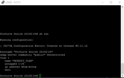 hp aruba 2530 network switch vlan configuration code exploit cyber