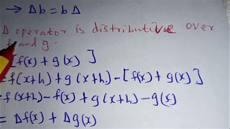 How To Study Properties Of Forward Difference Operator Youtube