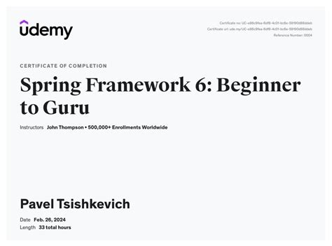 Pavel Tsishkevich On Linkedin Udemy Course Completion Certificate
