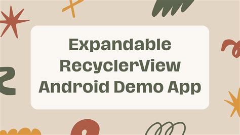Expandable Recyclerview Android Demo App Effortless List Navigation