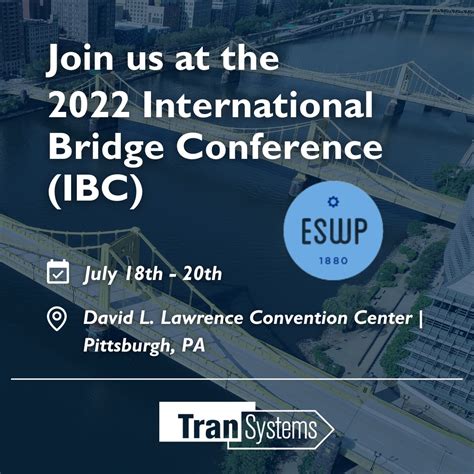 Transystems We Are Attending The International Bridge Facebook