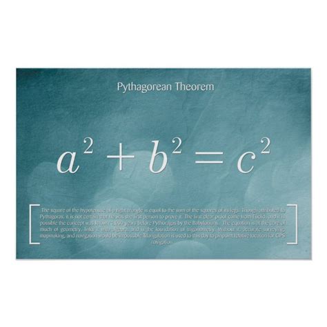 Pythagorean Theorem Math Poster Zazzle Math Poster Pythagorean