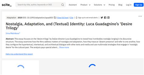 Nostalgia Adaptation And Textual Identity Luca Guadagninos