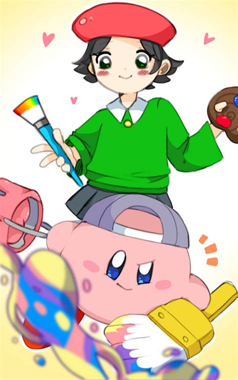 Kirby And Adeleine By Hisury On Deviantart