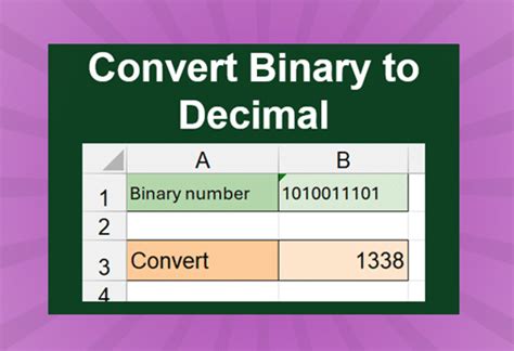 Convert Binary Number To Decimal In Excel 0️⃣ 1️⃣