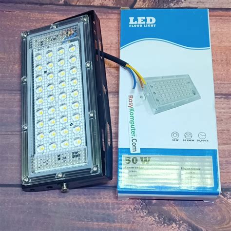 Jual Lampu Sorot Led Tembak 50w White Rosy Computer Malang