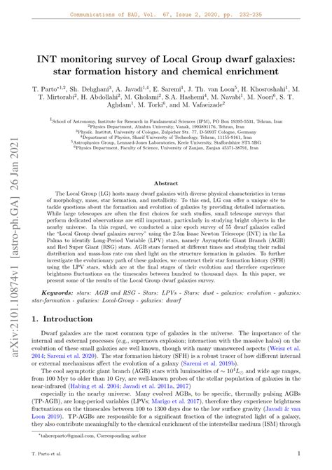 Pdf Int Monitoring Survey Of Local Group Dwarf Galaxies Star