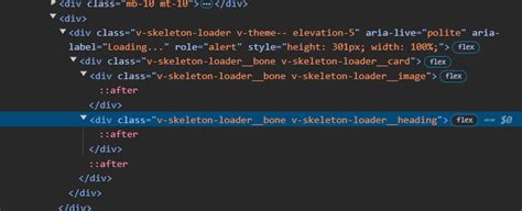 Javascript Не применяются стили к кастомным классам компонента V Skeleton Loadervuetify