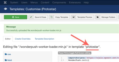 joomla web push notifications