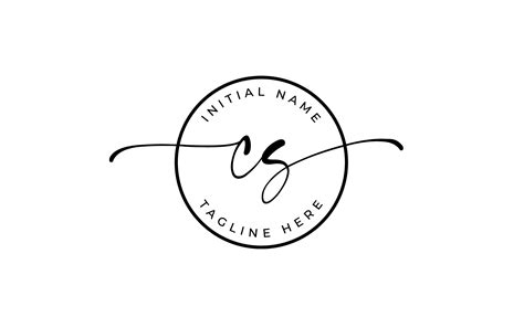 Cs Initial Handwritten Logo Handwriting Illustration Par