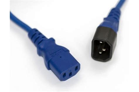 Кабель питания Hyperline монитор-компьютер IEC 320 C13 - IEC 320 C14 ...