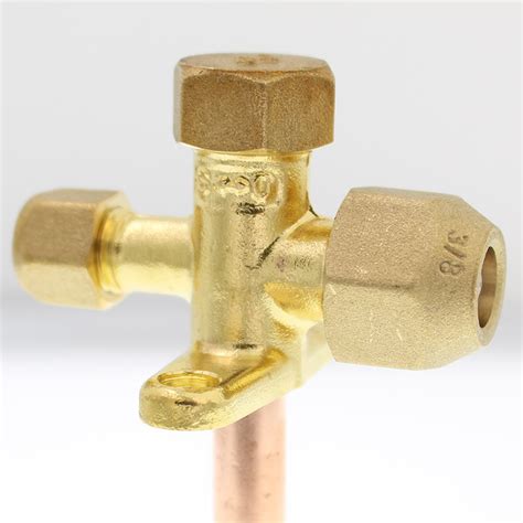 Split Flow Valve Brass 14 Shut Off Valve 38 Tubing Air Conditioner