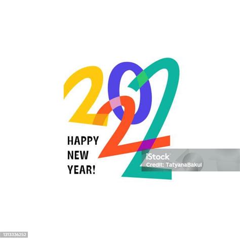 새해 복 많은 새해 2022 로고 텍스트 디자인 올해의 로고 타입 다채로운 숫자와 벡터 현대 미니멀 텍스트 개념적 쾌활한 젊음