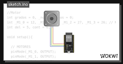 Practica3 Control Motor Paso A Paso Wokwi Esp32 Stm32 Arduino Simulator