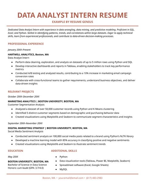 10 Data Analyst Resume Examples And Writing Guide For 2025 10 Data Analyst Resume Examples And Writing Guide For 2025