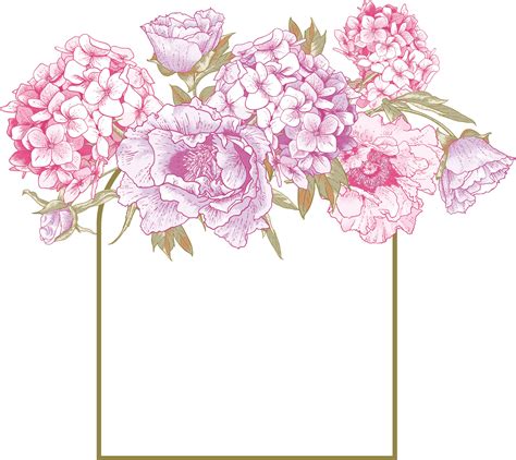 花のフレームのイラスト・画像no 751『フラワーフレーム』／無料のフリー素材集【百花繚乱】