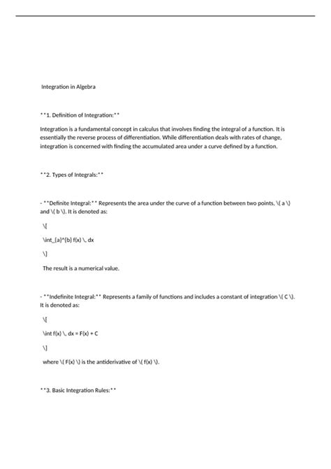 Mastering Algebraic Integration Techniques And Applications Business Economics Banking