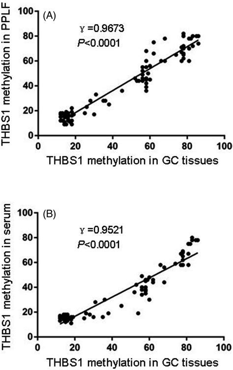 Correlation Analysis Of Thbs1 Methylation Results Between Gc Tissues