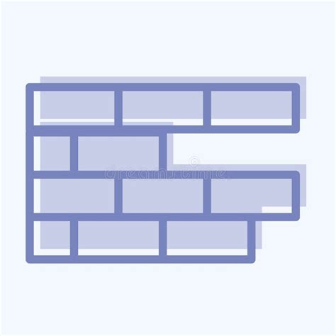 Icon Brickwork Suitable For Building Symbol Two Tone Style Simple Design Editable Design