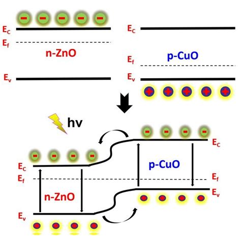 Fig S2 The Band Alignment Of P N Type Cuozno Heterostructure