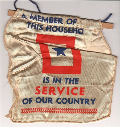 Original Ca 1940s Wwii Blue Star Service Banner 1904869482