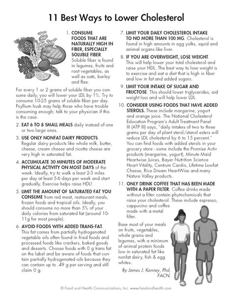 Cholesterol Color Handout Download