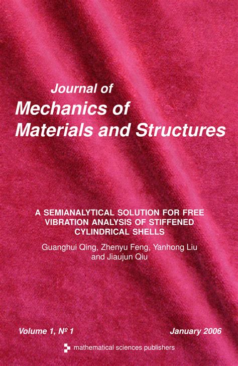 Pdf A Semianalytical Solution For Free Vibration Analysis Of