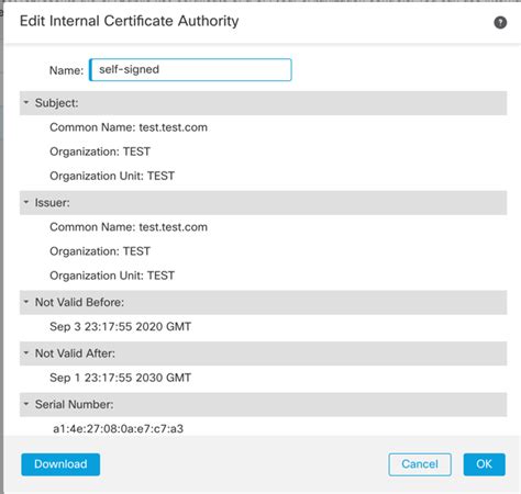 Solved Firepower Exporting Private Key Of Self Signed Certificate Cisco Community