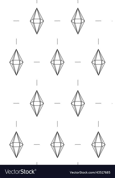 Seamless 3d Hexagonal Bipyramid Pattern Royalty Free Vector