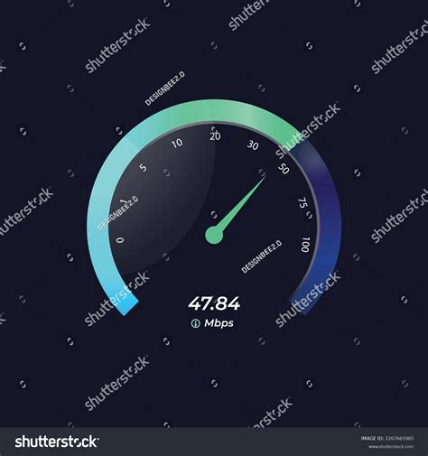 Internet Bandwidth Test Network Speed Meter Stock Vector Royalty Free