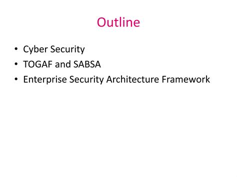 Enterprise Security Architecture For Cyber Security Pdf Information And Network Security