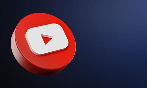 Youtube Circle Button Icon D With Copy Premium Photo Freepik Photo Youtube D Youtube