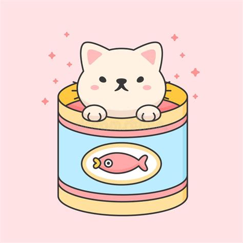 Un Gato Chiquito En Una Lata De At N Stock De Ilustraci N Ilustraci N De Beb Historieta