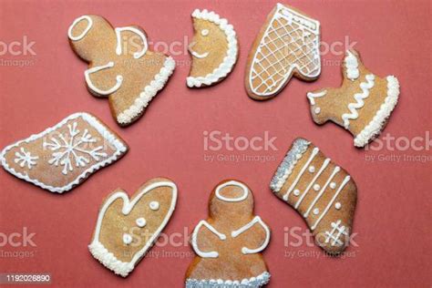 크리스마스 배경입니다 수제 축제 진저 브레드 쿠키 텍스트의 공간을 복사합니다 겨울 휴가 배경 모형 0명에 대한 스톡 사진 및 기타 이미지 Istock