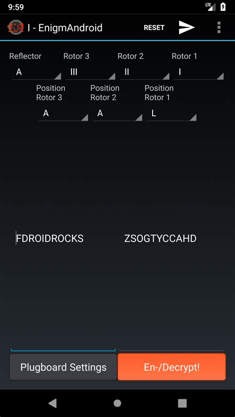 Github Vanitasvitaeenigmandroid Android Implementation Of The Famous Enigma Machine
