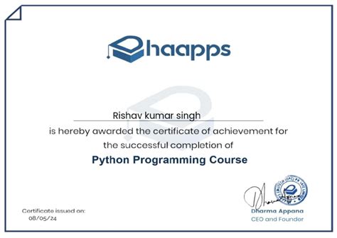 Rishav Kumar Singh On Linkedin Achievement Completed Python