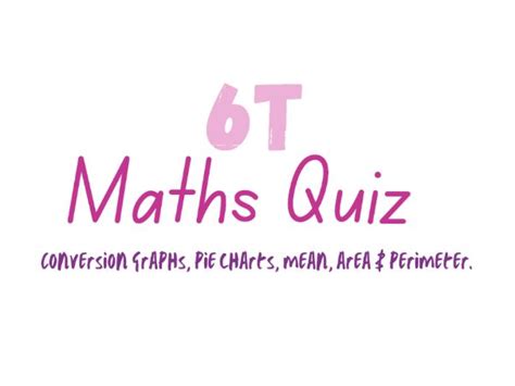 Maths Quiz Year 6 Teaching Resources
