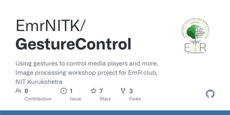 Github Emrnitk Gesturecontrol Using Gestures To Control Media Players And More Image