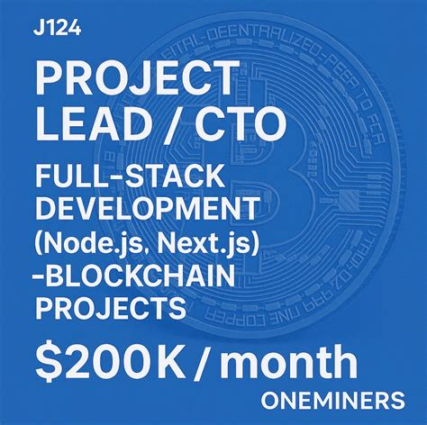 Project Leadcto Full Stack Developer Nextjs Blockchain Projects