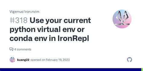 Use Your Current Python Virtual Env Or Conda Env In Ironrepl Issue Vigemus Iron Nvim