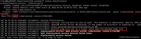 Elasticsearch启动报错13827：initial Heap Size Set To A Larger Value Than The Maximum Heap Size Csdn博客